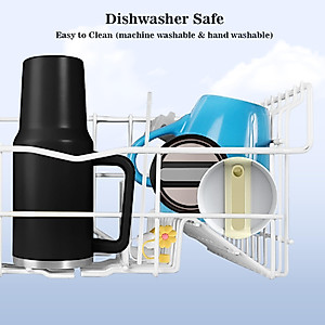 BANANABAY Tumbler Lids for Stanley, 2Pcs 2024 NEW Replacement Lid for Stanley & 4Pcs 0.4in Diameter Cute Silicone Straw Covers Cap for Stanley, Dust-Proof Drinking Straw Tips Lids, Best Gift Idea