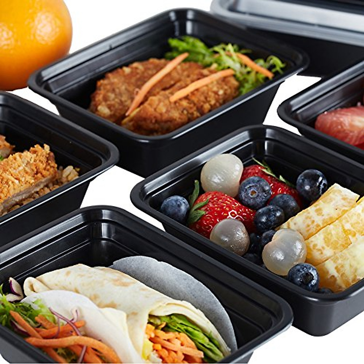 NutriBox [20 value pack] single one compartment 12oz MINI Meal Prep Food Storage Containers - BPA Free Reusable Lunch bento Box with Lids - Spill proof, Microwave, Dishwasher and Freezer Safe