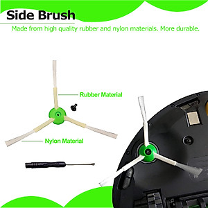 Replacement Parts for iRobot Roomba i3 i3+ i4 i4+ i6 i6+ i7 i7+ i8 i8+ j7 j7+ Plus,I & j Series Vacuum Cleaner, 4 Vacuum Bags, 2 Roller Brushes, 3 Edge Brushes, 3 Filters Included