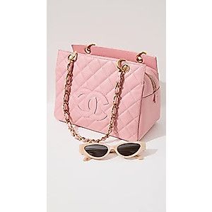 CHANEL Women's Pre-Loved Petite Timeless Tote, Caviar, Pink, One Size