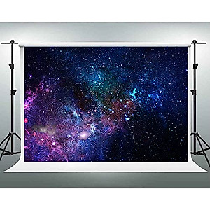 BUTFOBCA 7x5ft Outer Space Backdrop, Starry Galaxy Photo Backdrop, Planet Theme Background for Boy Girl Birthday Party Photography Decorations Banner, Photo Booth Studio Supplies Props(Vinyl)