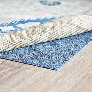 RUGPADUSA - Dual Surface - 4'x6' - 1/10" Thick - Felt and Rubber - Low Profile Non-Slip Rug Pad - Made in The USA