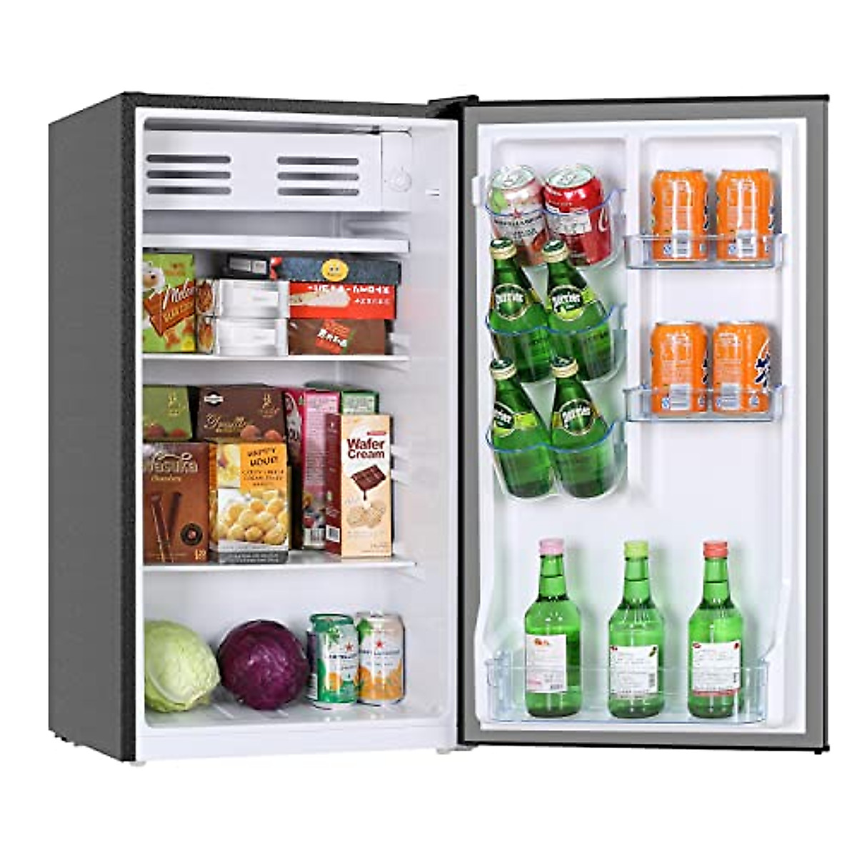 Frestec 3.1 Cu. Ft. Mini Fridge with Freezer, Small Refrigerator, Mini Fridge for Bedroom, Single Door Compact, Energy Saving, Low Noise, Mini Fridge for Office