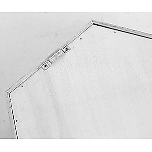 PIBM Stylish Simplicity Shelf Wall Mounted Floating Rack Shelves Retro Hexagon Solid Wood Storage Bedroom Easy to Install,3 Colors, Yellow , 27x9x23.5cm