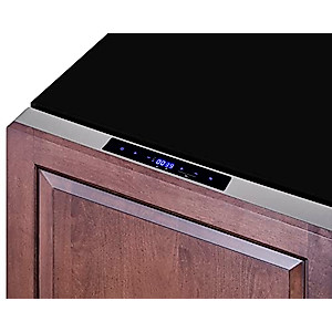 Summit Appliance ADRF244PNR 24" Wide 2-Drawer Refrigerator-Freezer (Panels Not Included); 3.32 cu.ft Capacity; Frost-Free; Temperature and Open Drawer Alarms