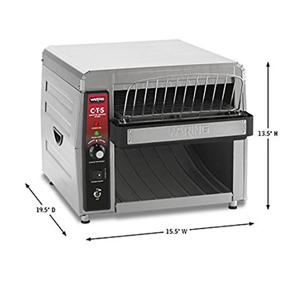 Waring Commercial CTS1000 Coneyer Toaster, 450 Slices per hour, 120V, 1800W, 5-15 Phase Plug
