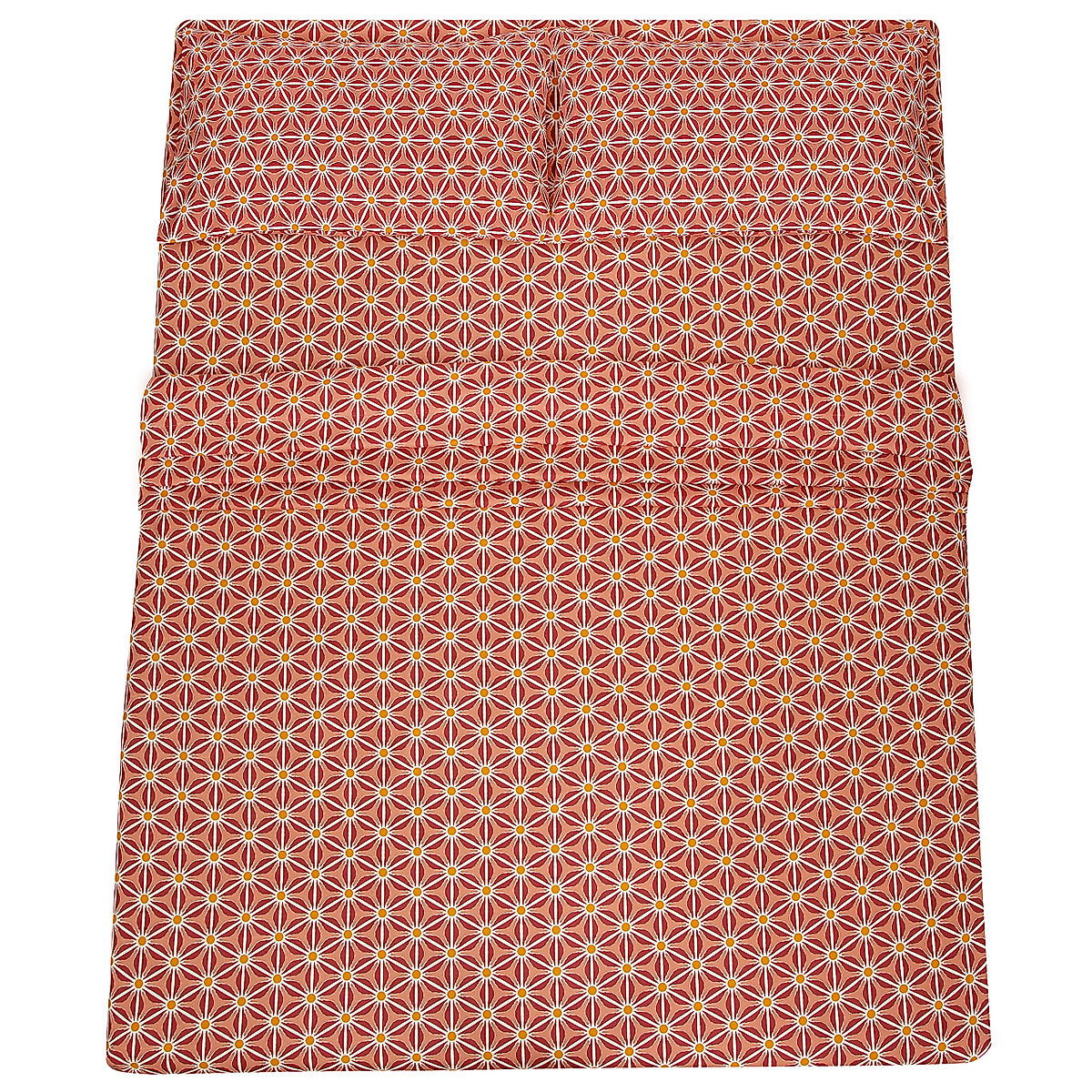 Royale Linens 300 Thread Count Printed 100% Cotton 4 Piece Full Bed Sheet Set - Sheet Set - 1 Fitted Sheet, 1 Flat Sheet, 2 Pillow case - Fade Resistant Luxury Full Size Sheet Set (Full, Printed Pink)