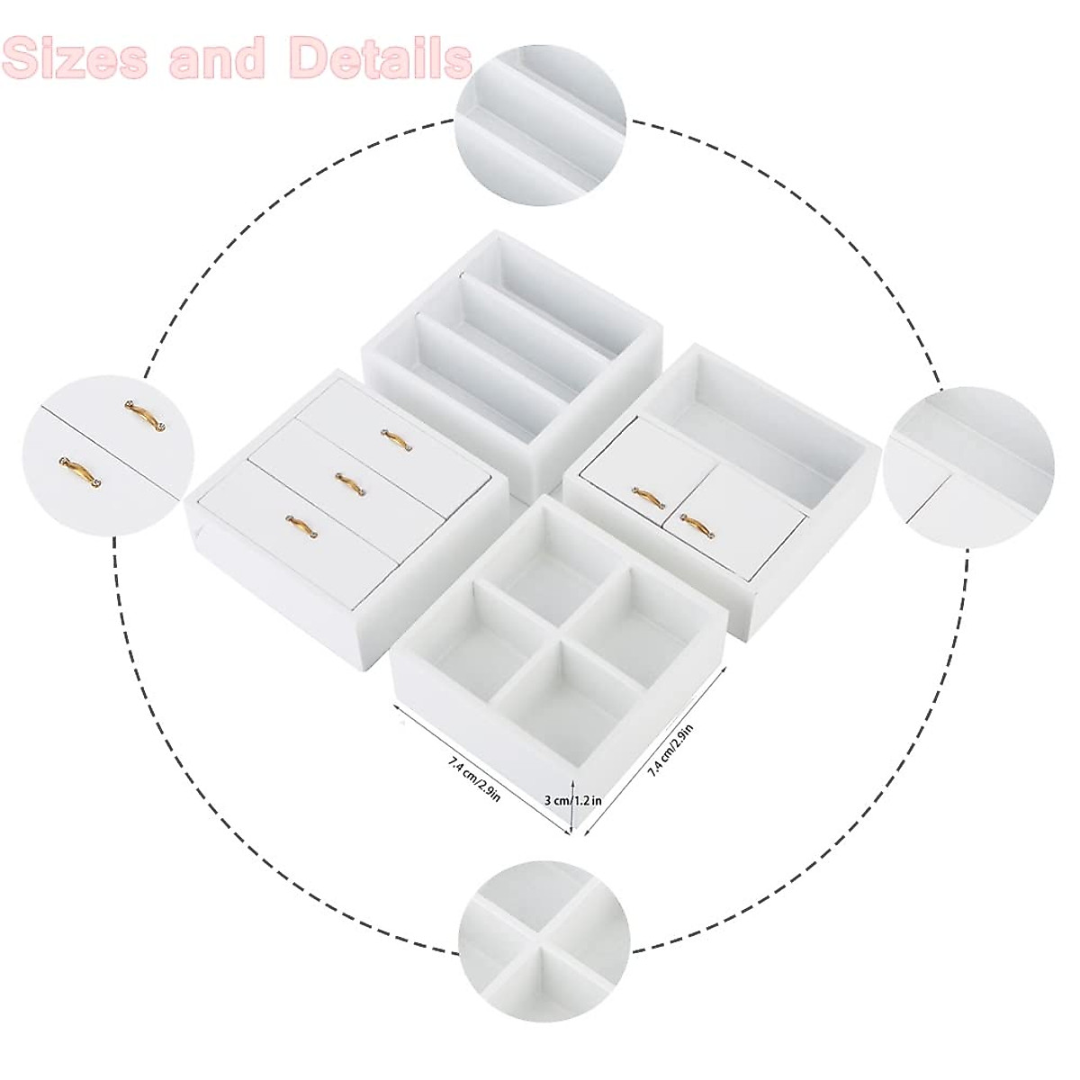 Wooden Display Cabin Wood Miniature Furniture Miniature Dollhouse Wooden Dollhouse Miniature Furniture Dollhouse Kit Dollhouse Furniture for Dollhouse(White, 12)