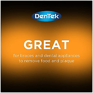 DenTek Complete Clean Easy Reach Floss Picks, Advanced Fluoride Coating, Mouthwash Blast Flavor, 75 ct. (Pack of 2)