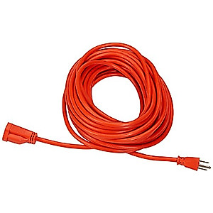Amazon Basics 50-Foot 3-Prong Vinyl Indoor/Outdoor Extension Cord - 13 Amps, 1625 Watts, 125 VAC, Orange