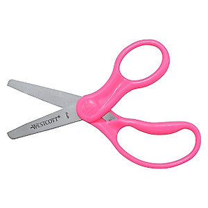 Westcott Scissors For Kids, 5" Blunt Safety Scissors, Assorted, 2 Count (Pack of 1) (13168)