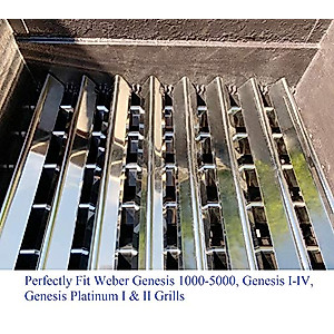 GasSaf Flavorizer Bars Replacement for Weber 7538, Genesis 1000-5000, Genesis I-IV, Genesis Platinum I & II, Stainless Steel Flavor Bars(Set of 13-Pack)