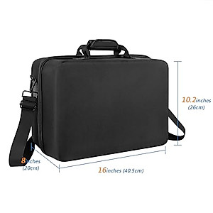 Geekria Shield Case Compatible with PS5 Console Dual Controller, Replacement Protective Hard Shell Travel Carrying Case with Room for PlayStation 5 Games, Gaming Headset, Accessories (Black)