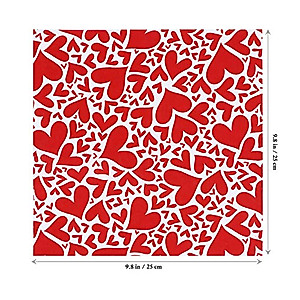 EXCEART Fabric Fabric 30 Sheets Assorted Craft Fabric Bundle Patchwork Fabric Sets Quilting Sewing Patchwork Cloths Delicate Sewing Patchwork Cloths DIY Craft Heart Pattern Quilting Quilted