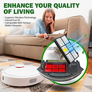 iRobot Roomba 3 High Efficiency HEPA Filters Replacement for Robotic Vacuums Series 805 850 860 861 864 866 870 871 880 890 960 966 980 990 | Compatible Parts Accessories