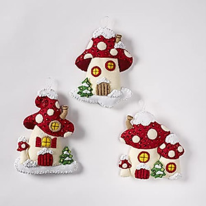 Bucilla Gnomes, Felt Applique Christmas Ornaments, Set of 6