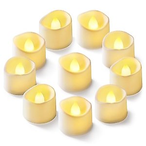 Homemory 24-Pack Flameless LED Tea Lights Candles Battery Operated, 200+Hour Fake Electric Candles TeaLights for Votive, Aniversary, Wedding Centerpiece Table Decor, Funeral, Halloween, Christmas