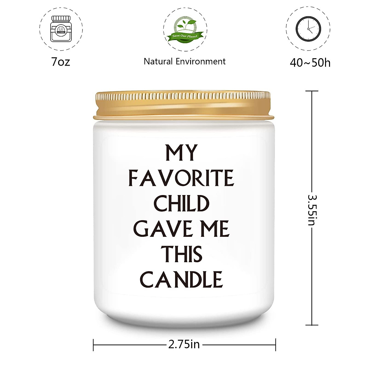 Gifts for Mom Dad from Daughter Son - Best Mom Dad Ever Gifts, Funny Mothers Day & Fathers Day & Birthday & Thanksgiving & Christmas Gifts, Lavender Scented Candle(7oz)