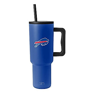 Simple Modern Officially Licensed NFL 40oz Tumbler with Handle and Straw Lid | Football Thermos Gifts for Men, Women, Christmas | Trek Collection | Buffalo Bills