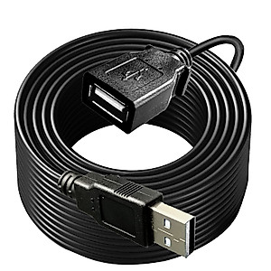 Long USB 2.0 Extension Cable 50FT,USB Male to Female Long Cable Extension Cord Data Transfer Extender USB Cable， USB Connector for USB Flash Drive/Hard Drive