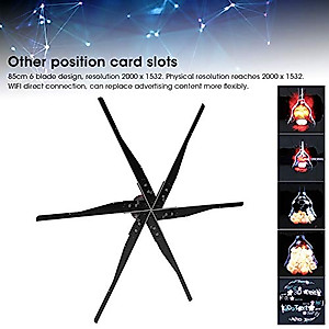 Holographic Projector, 3D LED Hologram Fan Advertising Machine, 3500 * 1358 Resolution 6 Blades Fan Projection 85cm, for Shop, Bar, Party Advertising Display(33.46inch)