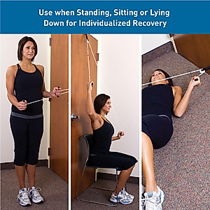 BodyMed Shoulder Pulley – at-Home Rehab System – Over-The-Door Physical Therapy Equipment – Recommended for Shoulder Exercises, Stretching, & Recovery After Surgery