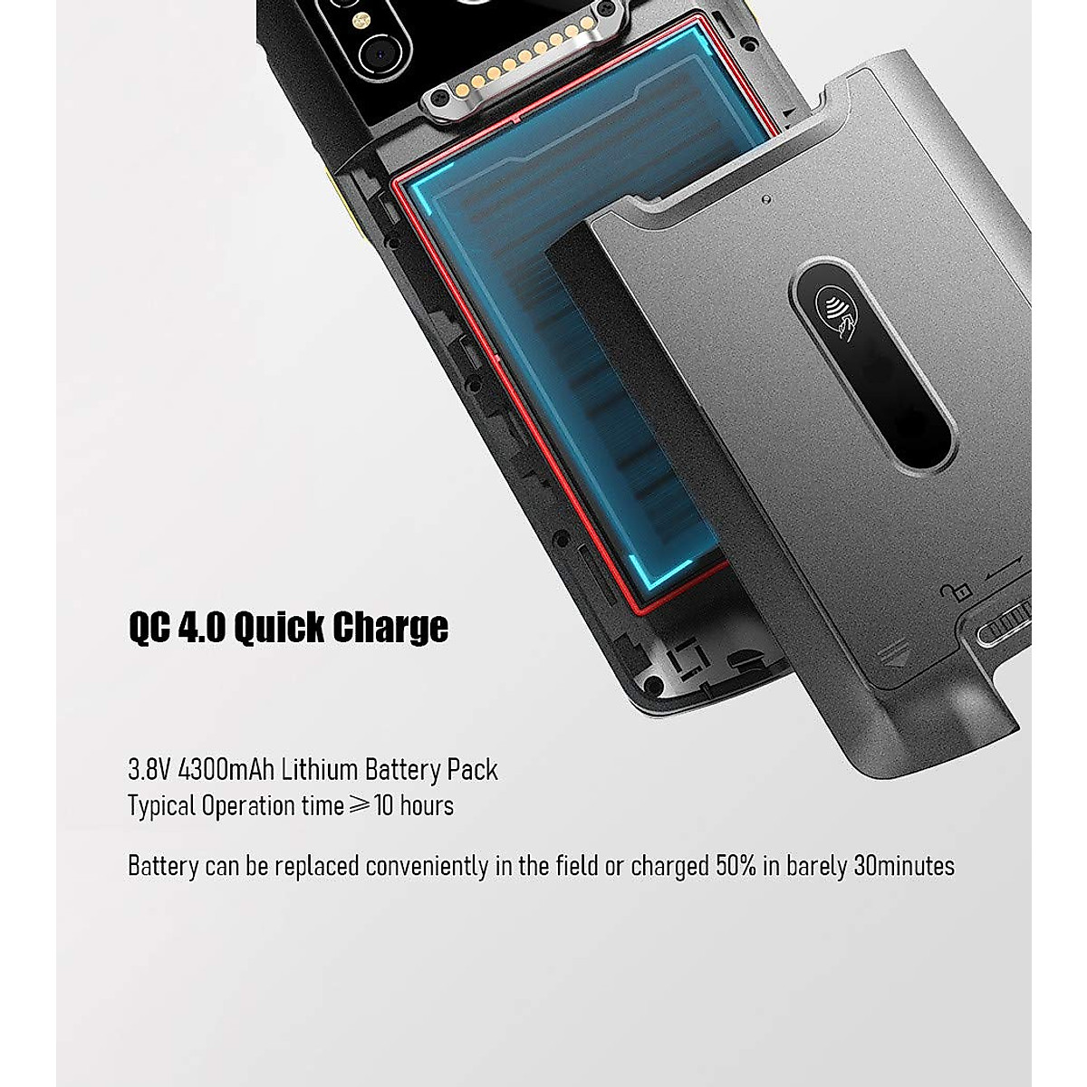 Android Enterprise Handheld Mobile Terminal with 5.7" Touch Screen| Honeywell Barcode Scan Engine | Bluetooth 5.0 | WiFi & 4G LTE | 1D 2D Barcode Data Capture for Logistics Warehouse Inventory