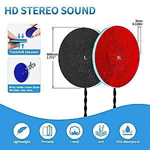 MMUSS Pillow Speakers with Stereo Sleep Ultra Thin Speakers for Sleep Headphones Black
