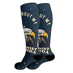 AGREY Womens Trouser Socks Biden Tube Men Sock Athletic Crew Socks Fashionable askk me about my feminist agendaa Knee High Boot Socks Men's