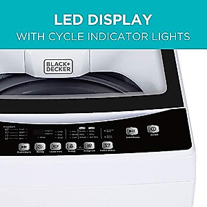 BLACK+DECKER BPWM16W Portable Washer, White & BCED26 Portable Dryer, Small, 4 Modes, Load Volume 8.8 lbs, White