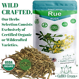 RUE Dried Herbs Peruvian Ruda 2.05 oz (56 gr) 20+ CUPS Ruda Seca, Ruda Graveolens, Natural Dried Tea Herbs, Ruda Rue Herbal Tea, Resealable Bag, Fresh Aroma & Taste (2. oz)