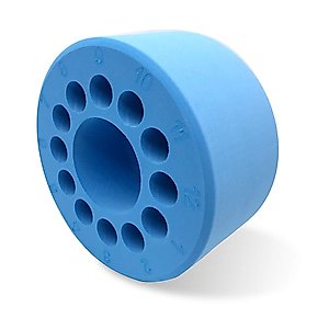ULAB -1℃(-33.8℉) Cell Freezing Container for 2ml Cryogenic Vials, 12 Places, Cross-Linked Polyethylene Foam with a Solid State Core, UCP1003