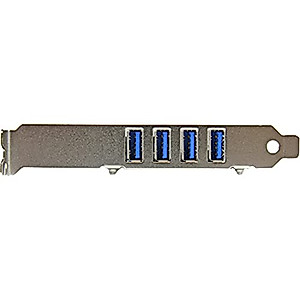StarTech.com 4-Port PCI Express SuperSpeed USB 3.0 Controller Card with UASP - 5Gbps - USB 3.0 Expansion Card with SATA Power , TAA (PEXUSB3S4V)