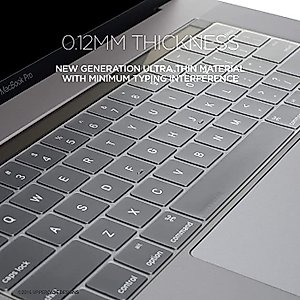 UPPERCASE GhostCover Premium Ultra Thin Keyboard Protector, Compatible with MacBook Pro with Touch Bar 13" and 15" (2016 2017 2018 2019, Apple Model Number A1706, A1707, A1989, A1990, A2159)