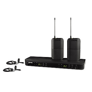 Shure BLX188/CVL Wireless Microphone System - 14-Hour Battery Life, 300 ft Range, UHF | Includes (2) Lavalier Mics, Dual Channel Receiver | J11 Band (BLX188/CVL-J11)