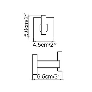qinisi Wall Mount Brass Coat Hook for Bathroom Chrome Finish, Euro Style