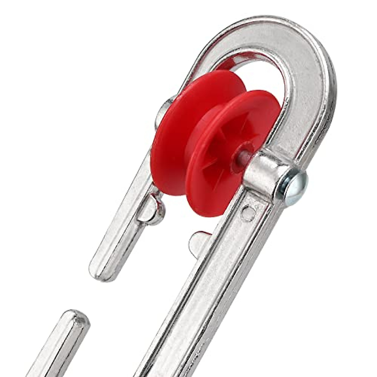 KEILEOHO 4 Pack Clothesline Spreader, Aluminum Clothesline Spreader Plastic Wheel Splitter Pulley Separator Accessories Clothesline Tool for Long Clotheslines, Silver