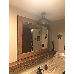 Joel's Antiques Floating Wall Shelf - 72-Inch Wood Decor & Long Shelf for Fireplace Mantel, Bookshelf, & Farmhouse - Wall-Mounted Rustic Stand, Wooden Hanging Display - Medium Brown, 72" x 6" x 2"