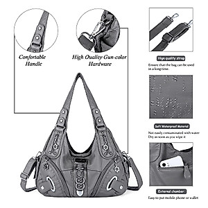 Angelkiss Hobo Purses and handbags for Women Satchel Leather Handbag Women Purses Large Daily Shoulder Bags