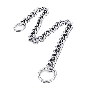 Dog Choke Collar Slip P Chain - Heavy Chain Dog Titan Training Choke Collars - Adjustable Stainless Steel Chain Dog Collars Covered with Galvanic Plating - for Small Medium Large Dogs