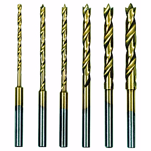 Proxxon 28876 HSS Twist Drill Set Titanium Nitride Coated with Brad Point