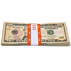 Royal Sovereign $50 Currency Straps, Orange, 1000 Count (RMCS-0050)