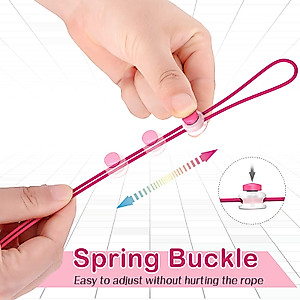 Tripho 10pcs Elastic Mask Lanyard Upgraded No Sharp Zinc Alloy Safe Hook and Name Tag, Adjustable Length Elastic Strap, Ear Saver Mask Extender Mask Holder for Kids Adults