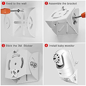 Adjustable Angle Mount for Infant Optics DXR-8, Motorola, Samsung, Babysense, HelloBaby and Most Universal Monitors Camera, Aluminum Alloy Material