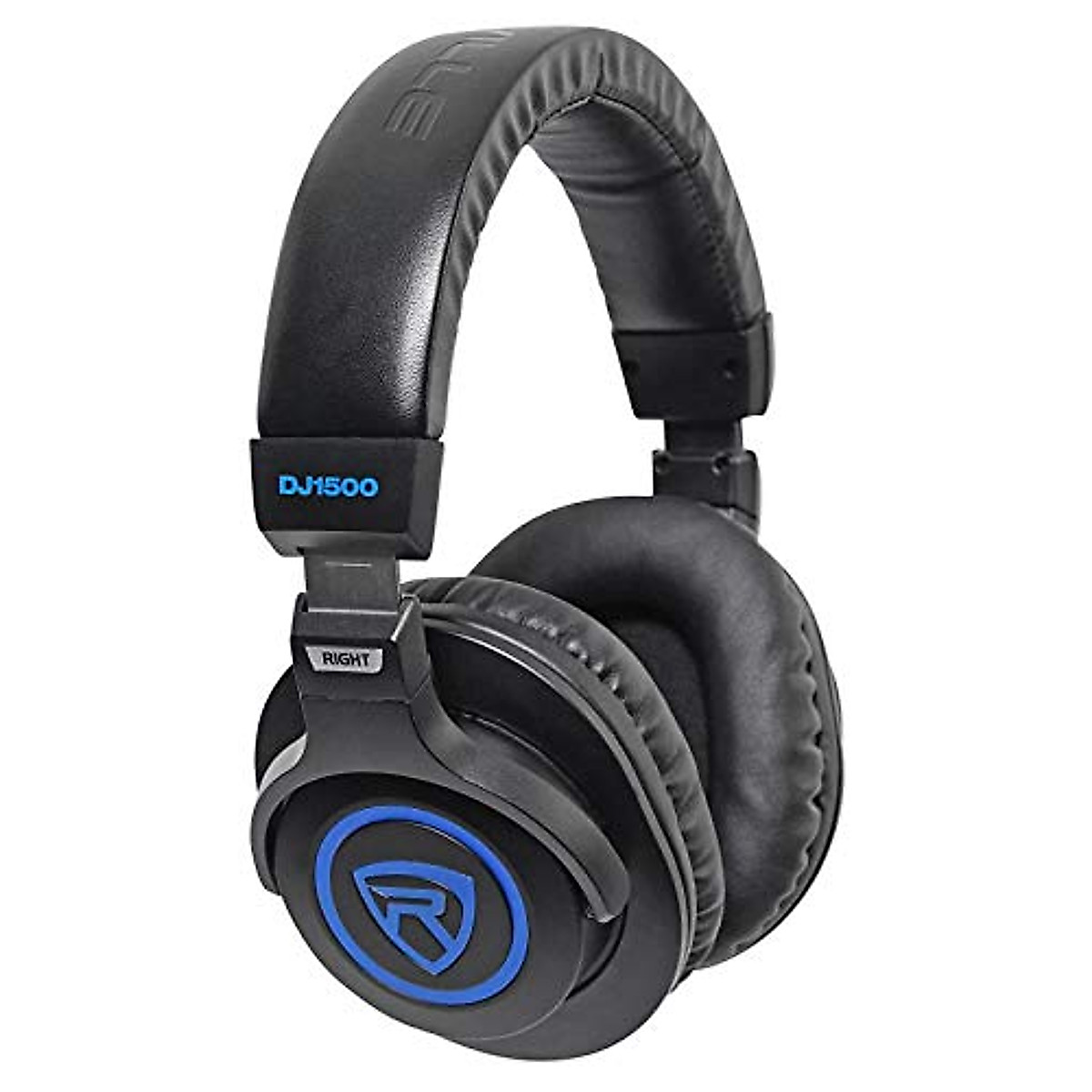 Rockville DJ Headphones w/Detachable Coil Cable, Case+Extra Ear Pad (DJ1500)
