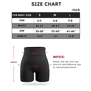 Women’s Workout Running Shorts High Waist Tummy Control Athletic Gym Yoga Lounge Shorts (N08S-HeiBaiLan)
