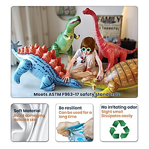 SELPONT c Inflatable Dinosaur Party Supplies Birthday Decorations Balloon Dinosaur Birthday Party Supplies Blow up 3-5-12th Kids Toys(Tyrannosaurus, Stegosaurus, Brachiosaurus Ankylosaurus)
