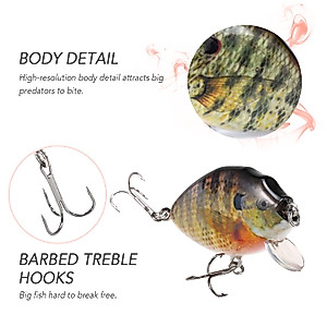 5PCS Fishing Lures 6cm 15g Mini Wobbler Fishing Lure Artificial Hard Bait Crankbait with Tackle Box for Fish Bass Fishing Tackle