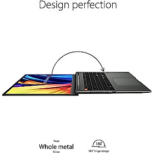 ASUS Vivobook 15.6" 3K (2880x1620) Laptop 2023 | Intel i7-12700H 14-Core | Iris Xe Graphics | Backlit Keyboard | Fingerprint | Thunderbolt 4 | HDMI 2.1 | WiFi 6E | 16GB DDR4 512GB SSD | Win11 Home