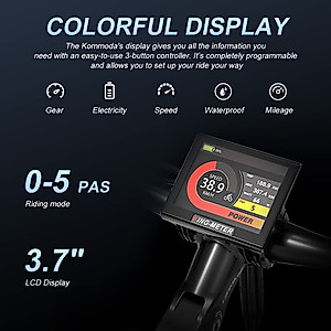 Crafuel 【Ship from USA】 Electric Bike for Adults 750W Kommoda Electric Bike 20x4'' Fat Tire Mountain Ebike with Integrated Battery 7 Speeds Snow Beach E-Bikes 48V 14Ah Electric Bike